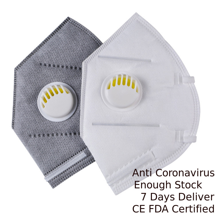 Color blanco plegable de la máscara del respirador FFP2 para la ...